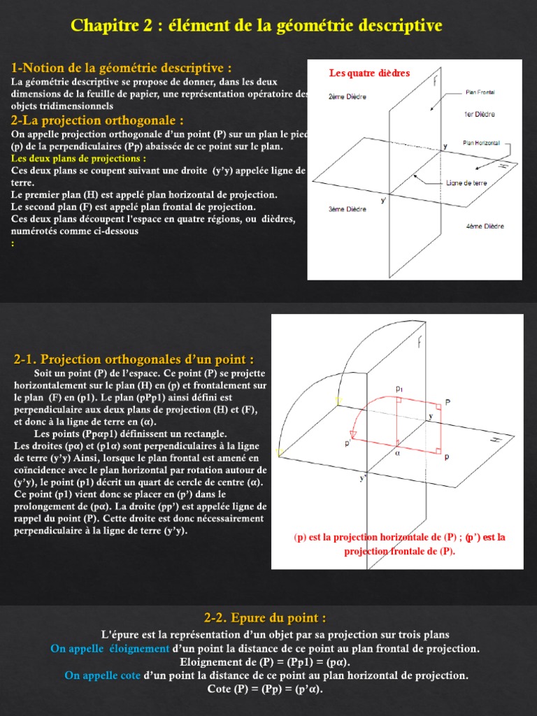1-Notion de La Géométrie Descriptive | PDF