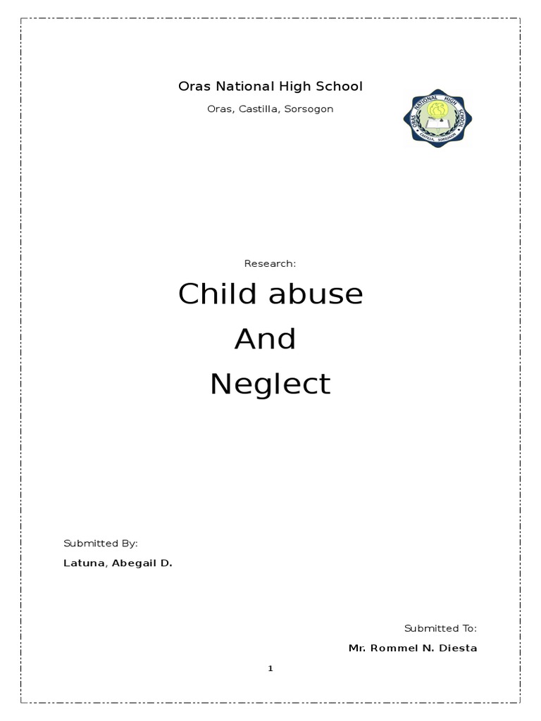 Research Paper | PDF | Child Neglect | Child Abuse