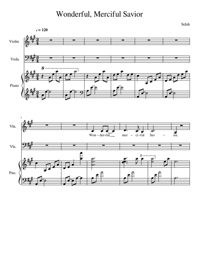 Wonderful Merciful Savior | PDF