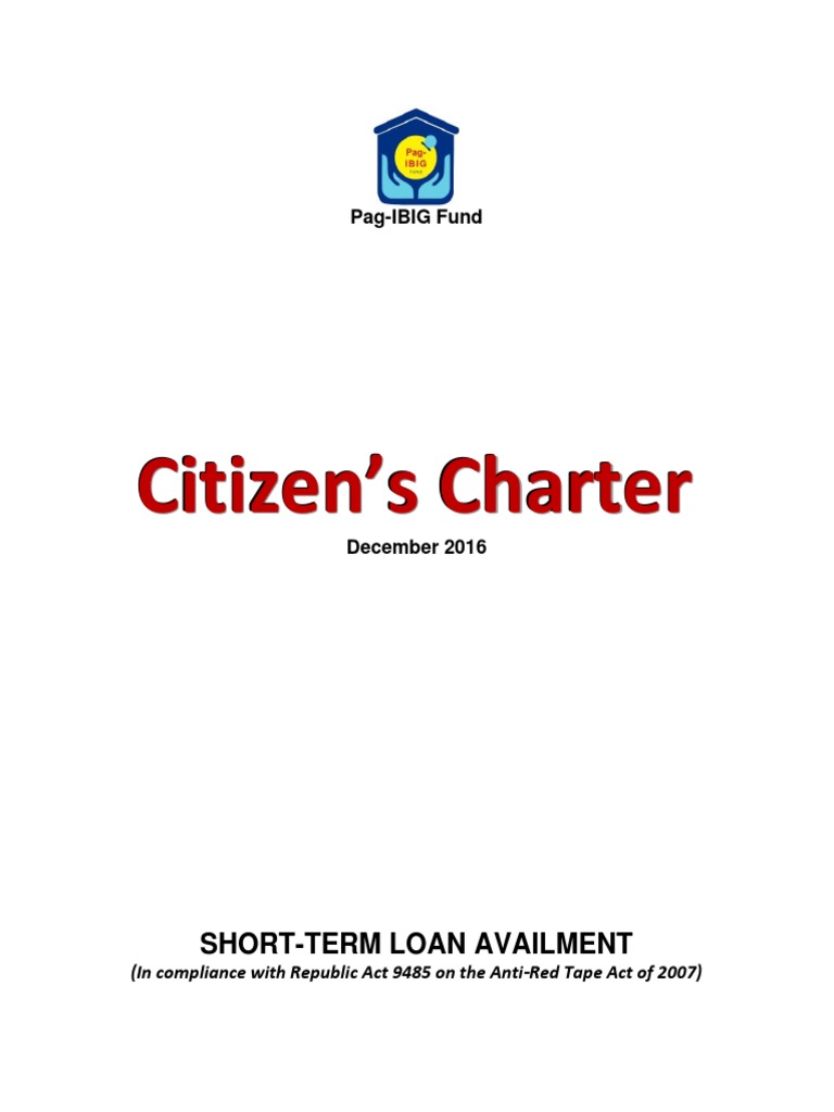 Citizens Charter - Short-Term Loan - December 2016 | PDF | Loans ...