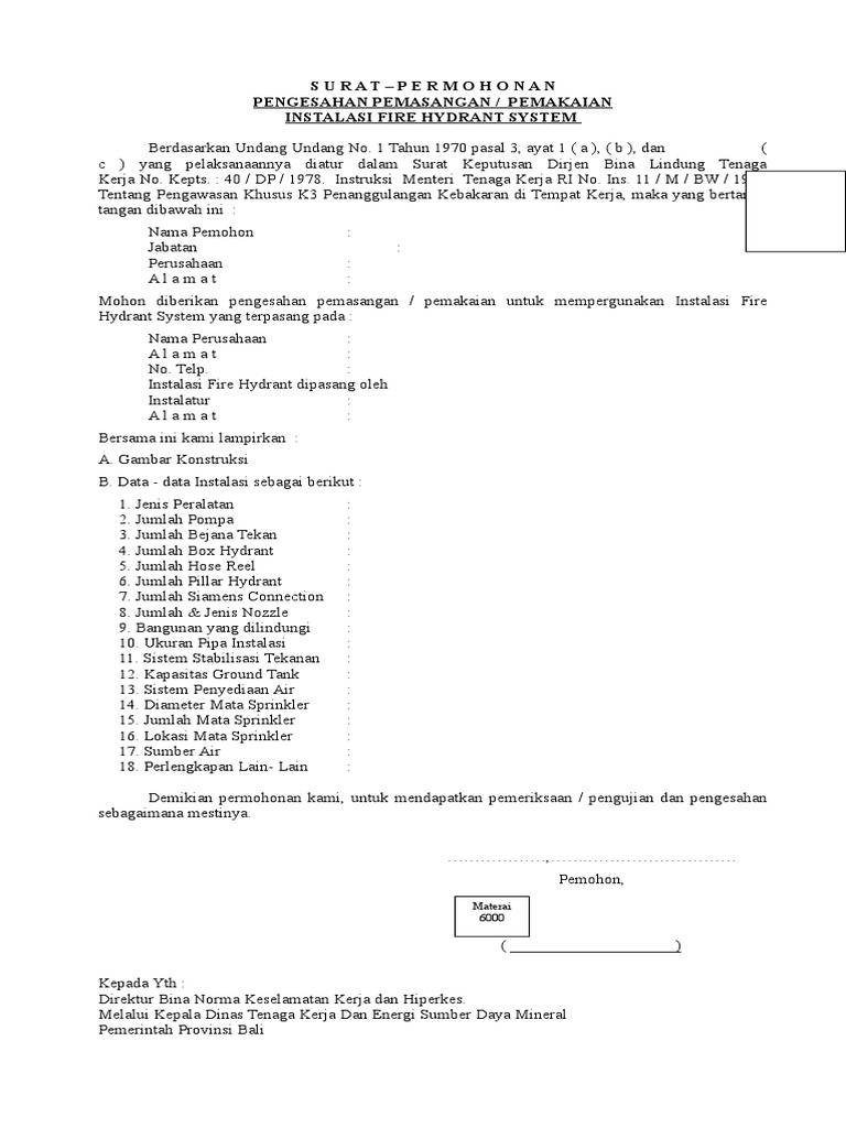 Form Permohonan | PDF | Teknologi & Rekayasa