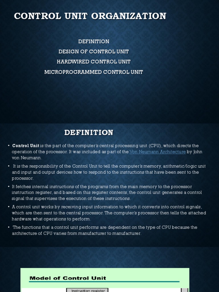Control Unit Organization (Coa) | PDF | Central Processing Unit ...