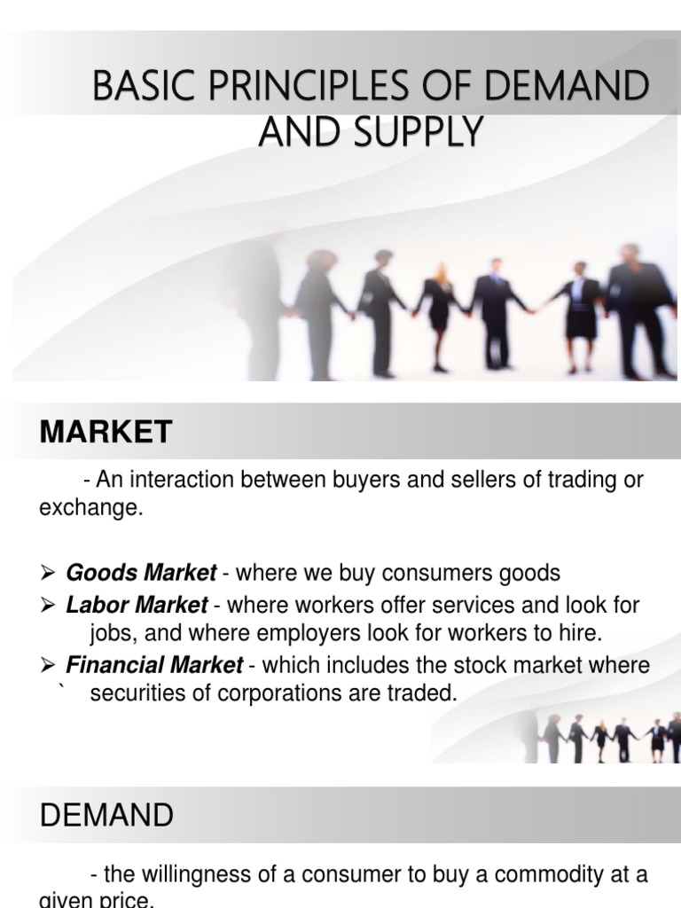 Basic Principles of Demand and Supply | PDF