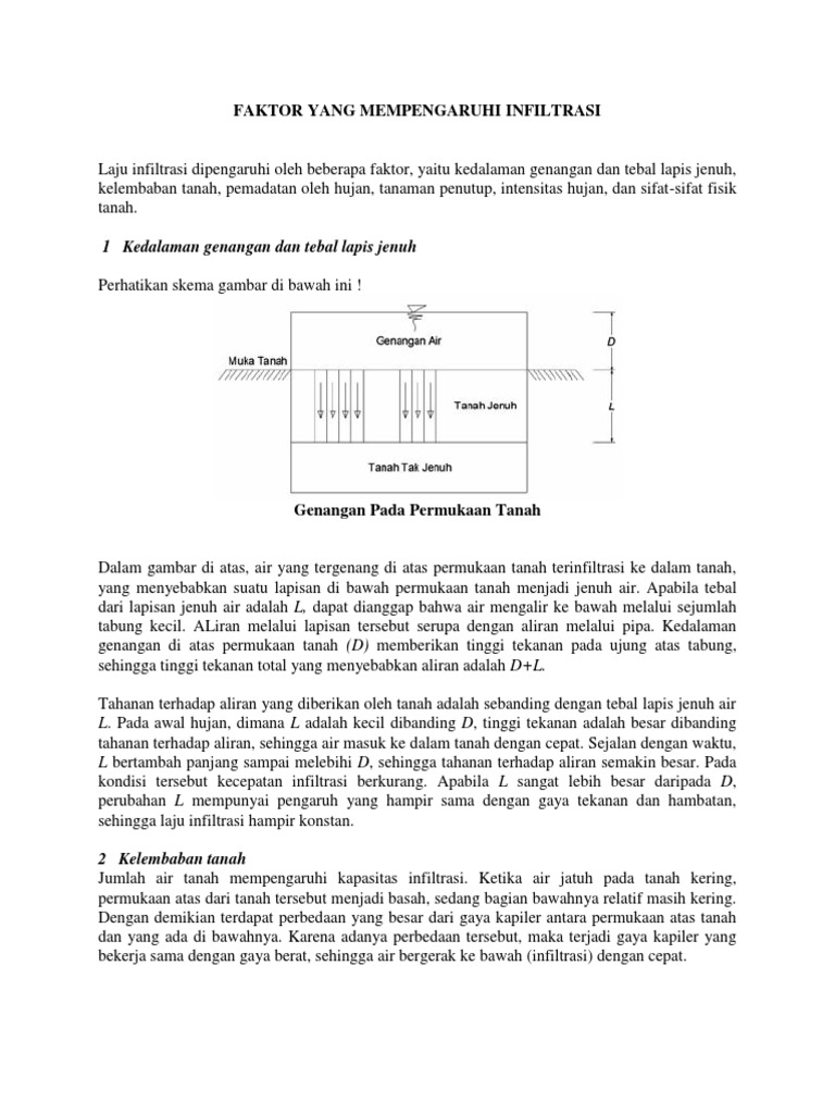 Faktor Yang Mempengaruhi Infiltrasi | PDF