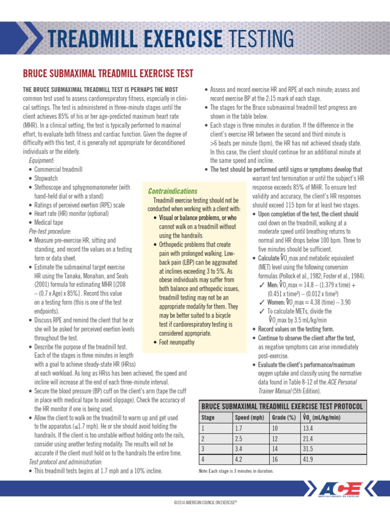 Treadmill Exercise Testing | PDF | Treadmill | Heart Rate