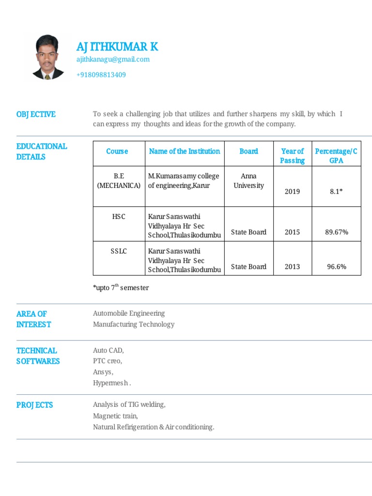 Ajith Resume PDF | PDF