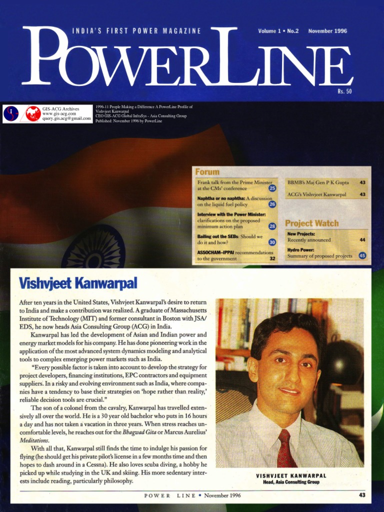 1996-11 PowerLine People Making A Difference A Profile of Vishvjeet ...