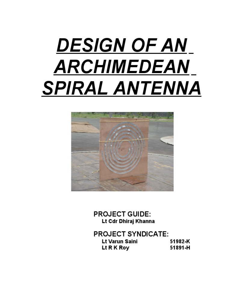Design of An Archimedean Spiral Antenna | PDF | Antenna (Radio) | Radio