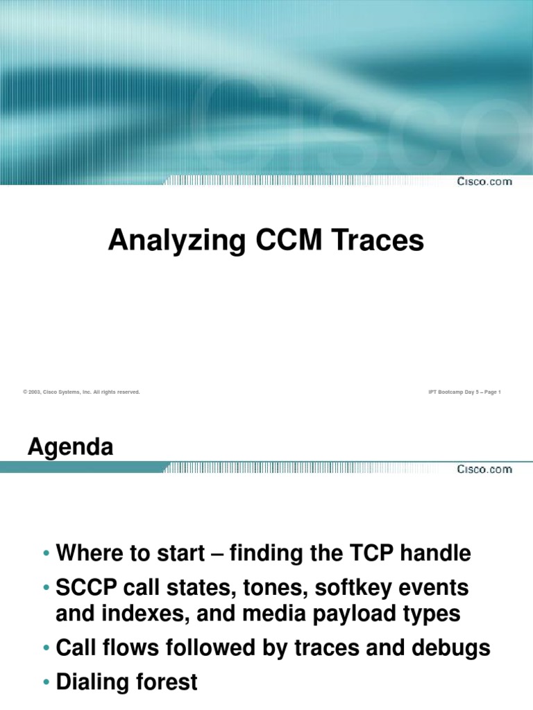 Analyzing CCM Traces | PDF | Transmission Control Protocol | Telephone