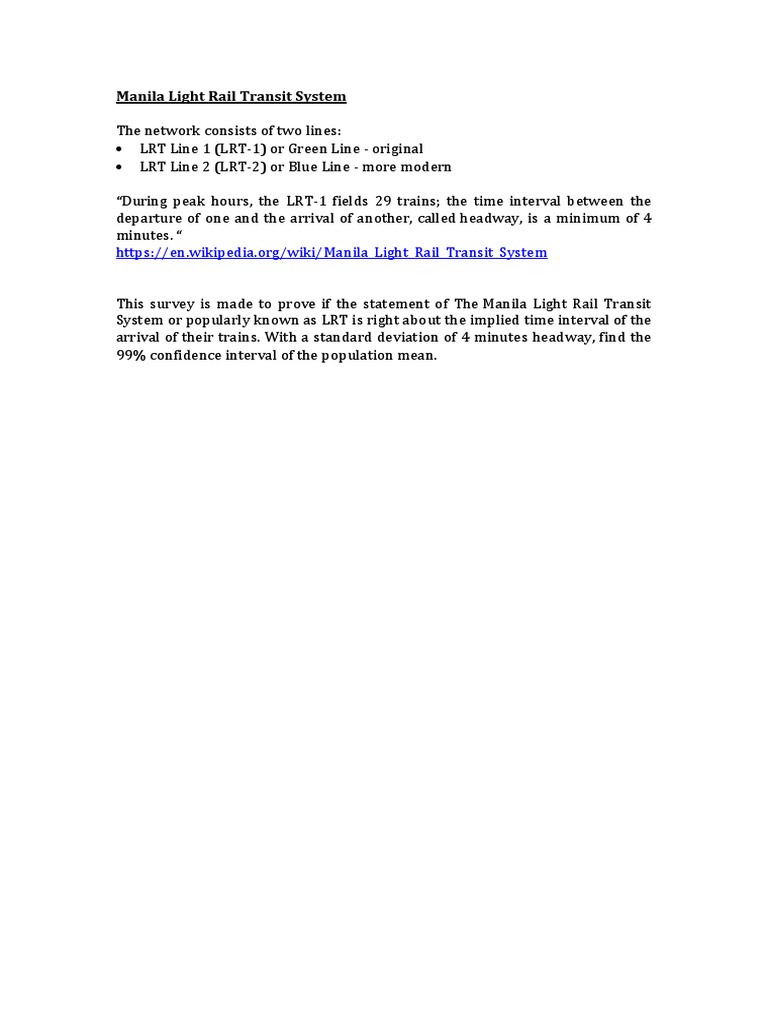 Manila Light Rail Transit System Pdf