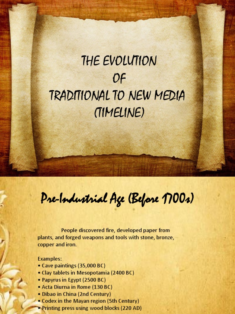 The Evolution OF Traditional To New Media (Timeline) | PDF | Art