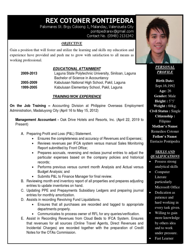 Pontipedra Rex Cotoner CV | PDF | Cheque | Audit