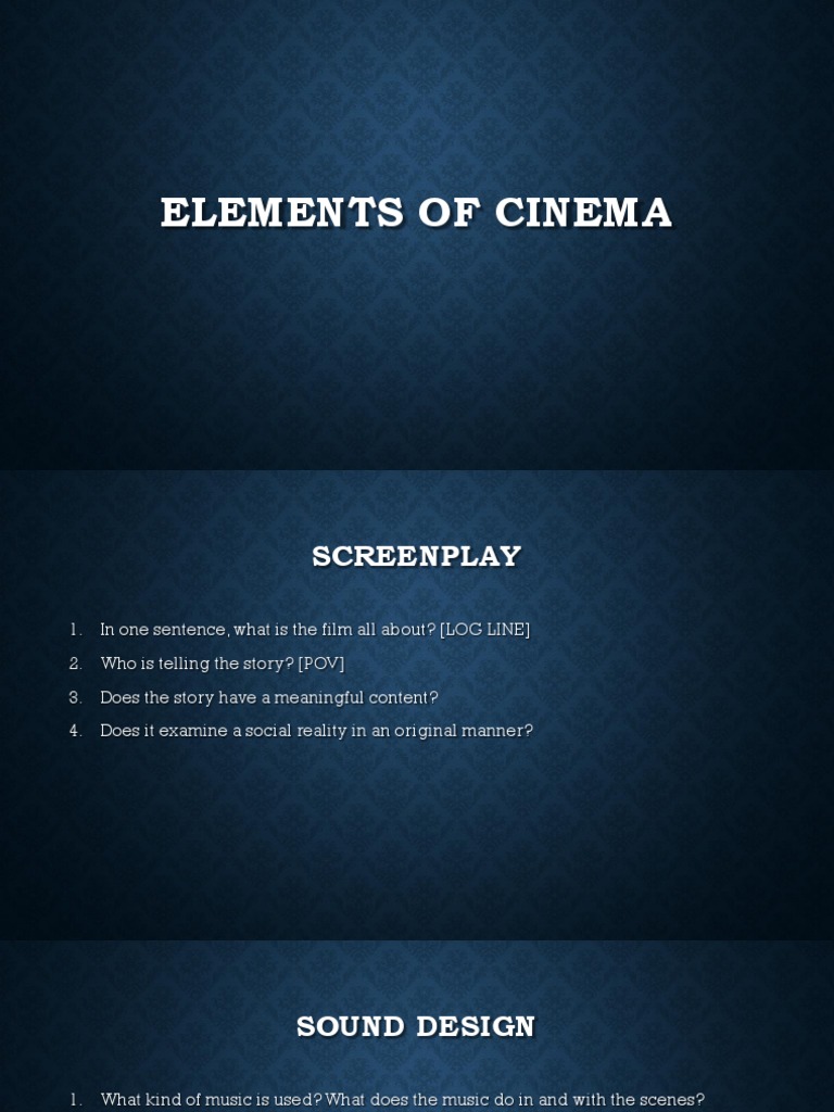 Elements of Cinema | PDF | Cinematography
