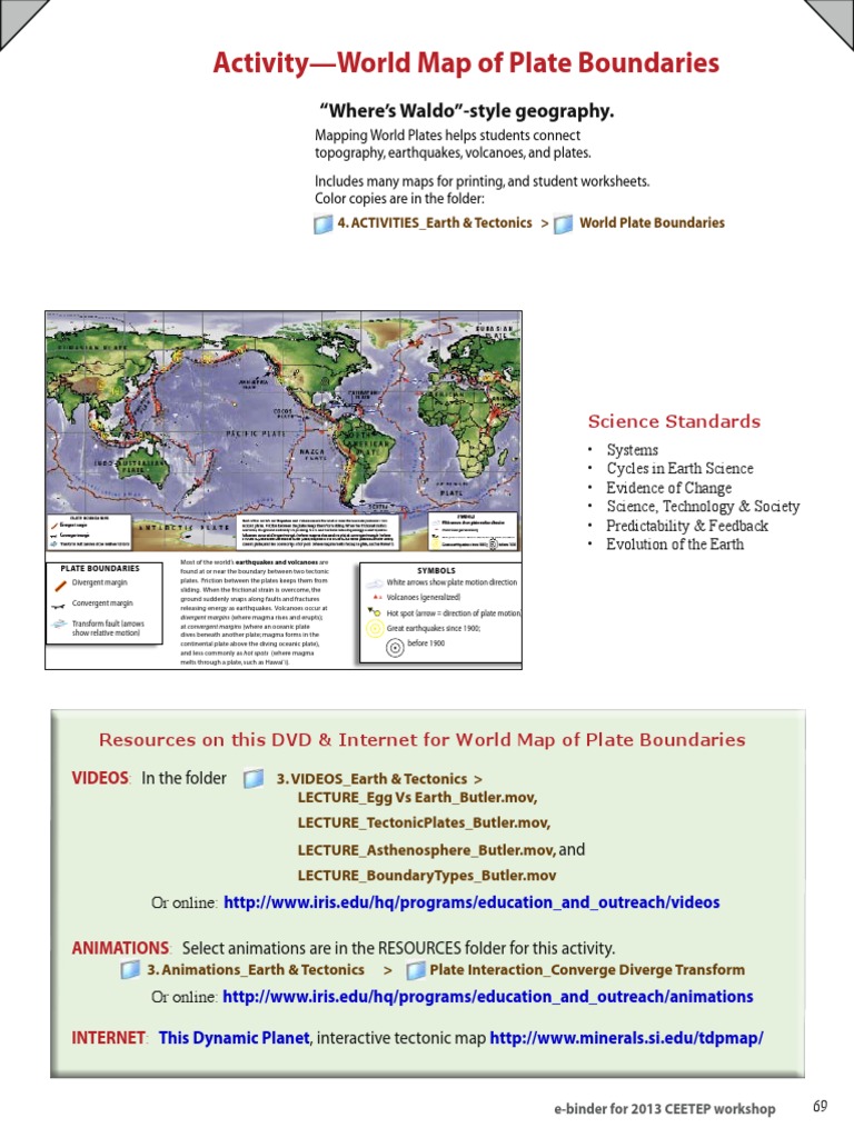 7-World Map of Plate Boundaries | PDF | Plate Tectonics | Crust (Geology)