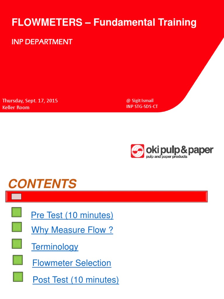Basic Flowmeter (Industrial Instrumentation) | PDF | Flow Measurement ...