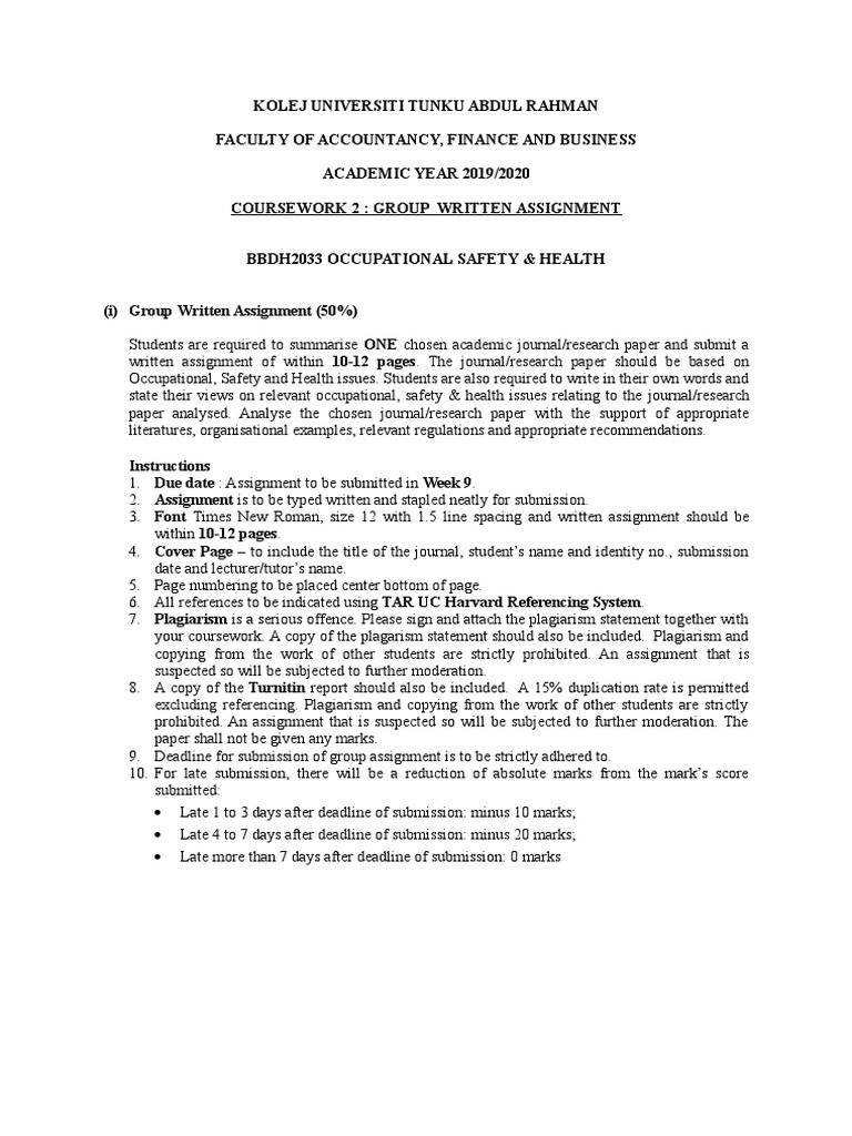 Coursework 2 Group Written Assignment | PDF | Plagiarism | Learning
