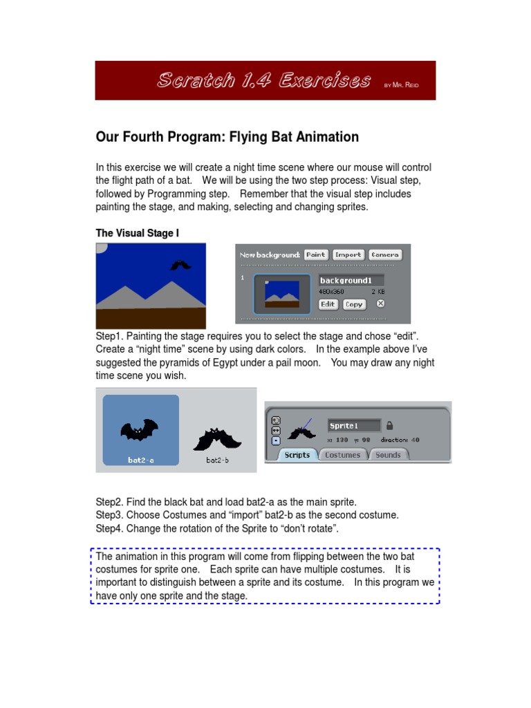 Scratch Exercises4 5 Pdf Scratch Programming Language Areas Of Computer Science