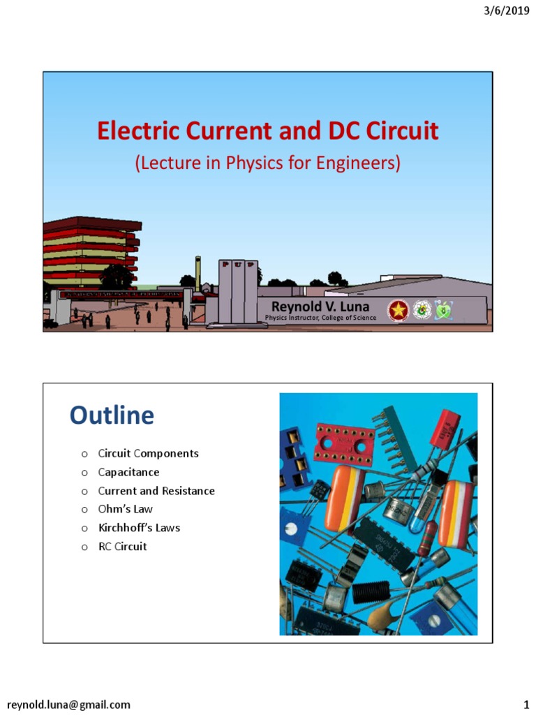 Electric Current and DC Circuits | PDF | Electrical Resistance And ...