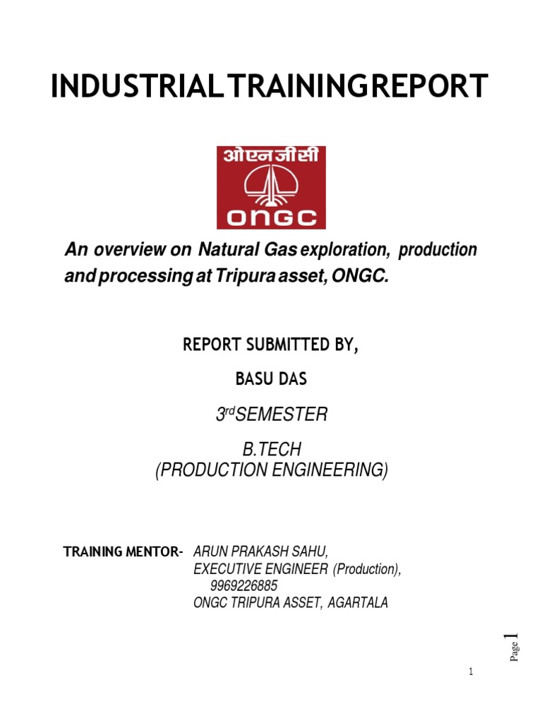 Ongc Report | PDF | Extraction Of Petroleum | Sedimentary Rock