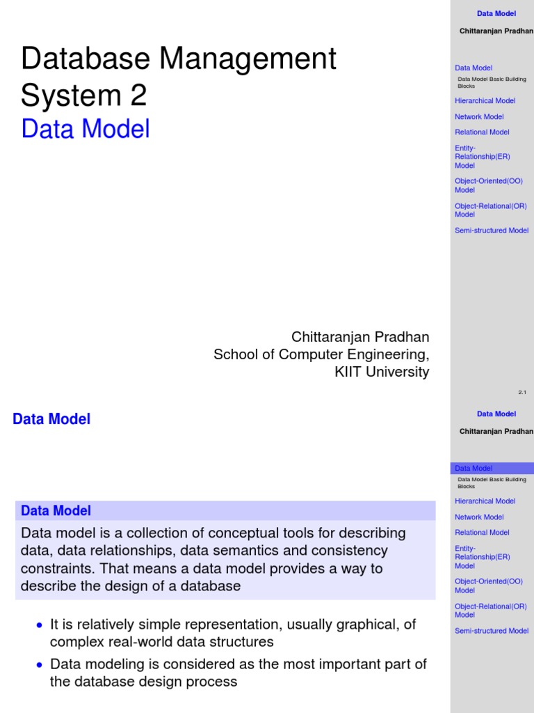 Database Management System 2: Data Model | PDF | Data Model ...