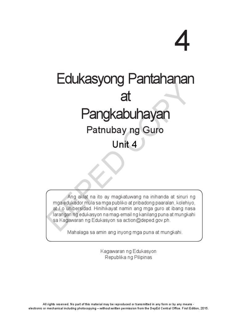 3rd Quarter Exam in Esp 7 | PDF