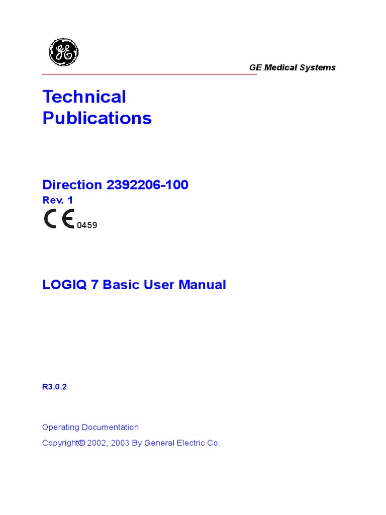 GE LOGIQ 7 Ultrasound System - User Manual PDF | PDF | International ...