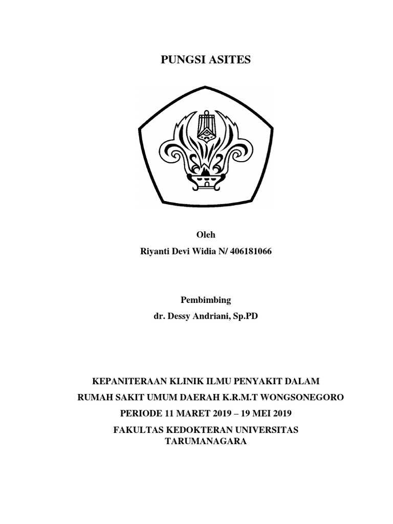 Pungsi Asites Cover | PDF | Pengembangan Diri | Kesehatan Holistik