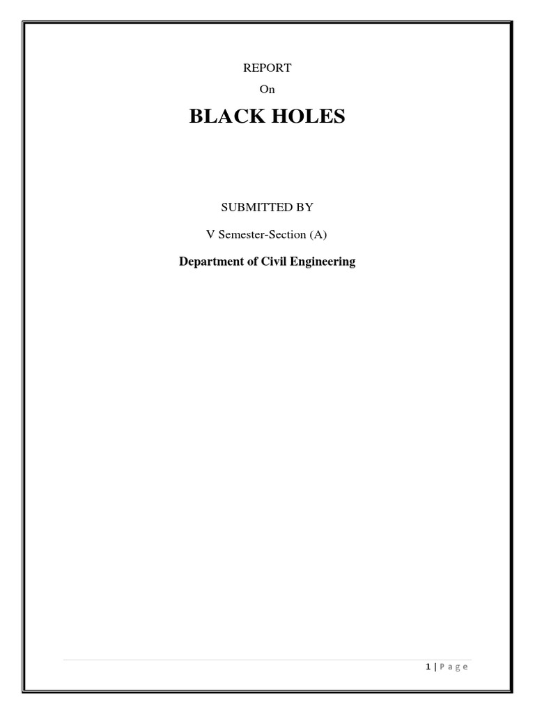 Word Document | PDF | Black Hole | Event Horizon