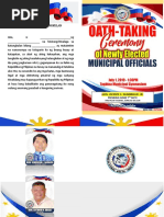 Oath Taking and Turn Over Ceremonies Program | PDF | Elections