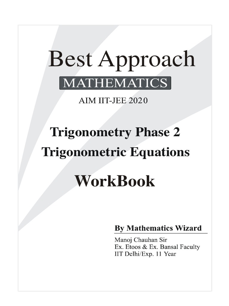 Workbook - Trigonometric Equations by MC Sir | PDF | Trigonometric ...