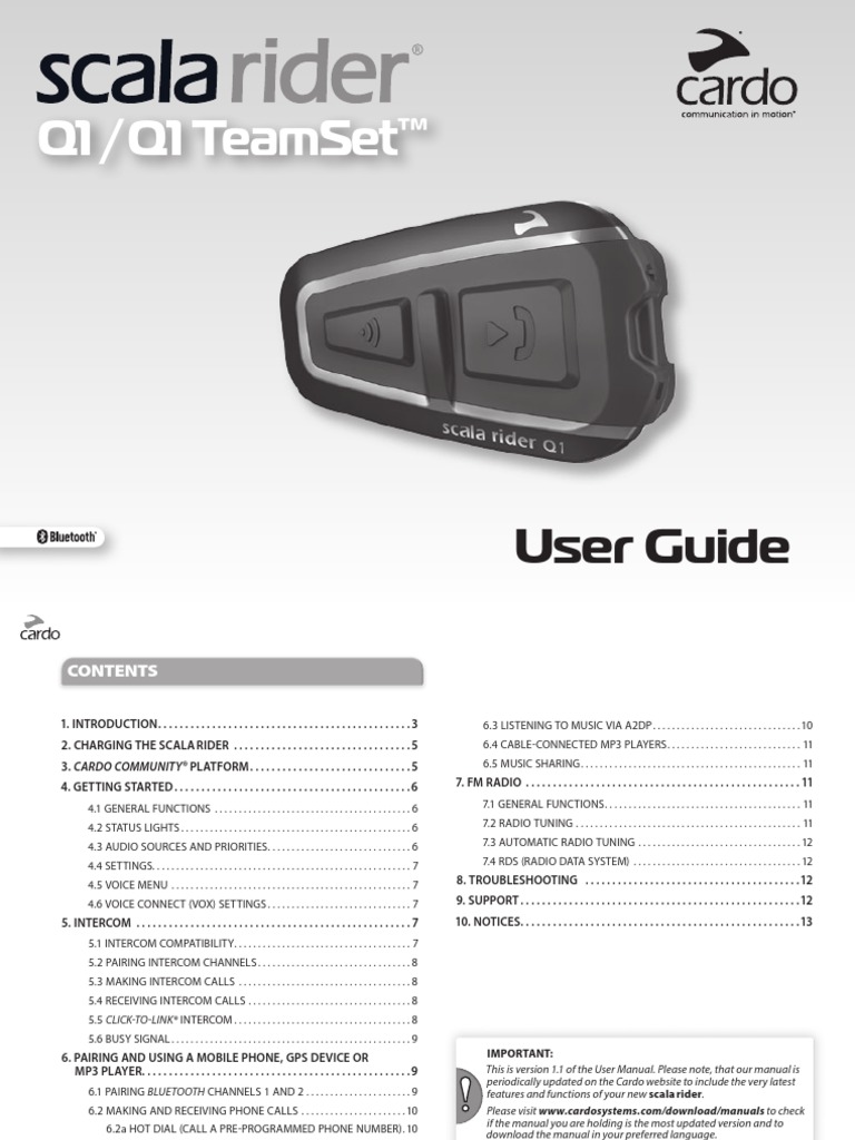 Scala Rider Q1 Owner Manual | PDF | Electromagnetic Interference ...