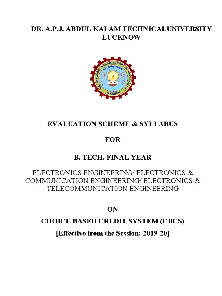 B.tech. 4th Year ECE CBCS 2019-20 | PDF | Dispersion (Optics) | Optical Fiber