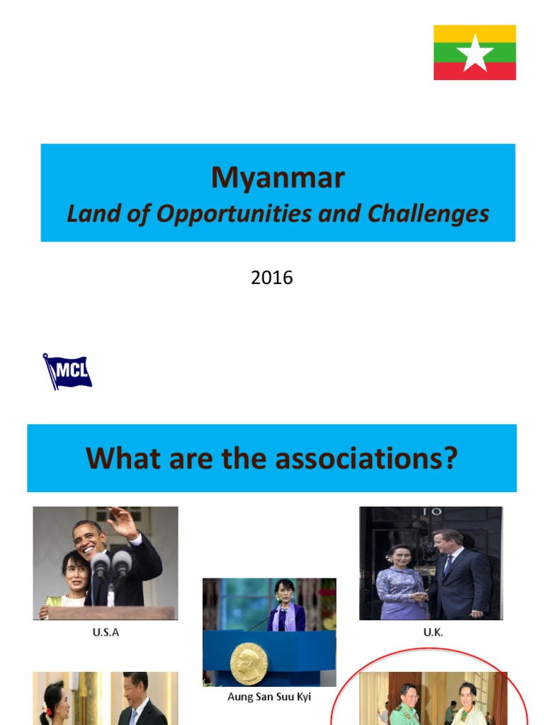 Myanmar Land of Opportunity and Challenges | PDF | Myanmar ...