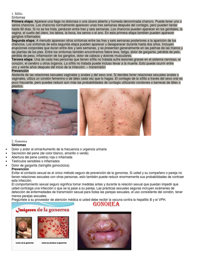 Gonorea | PDF | Condón | Infección transmitida sexualmente