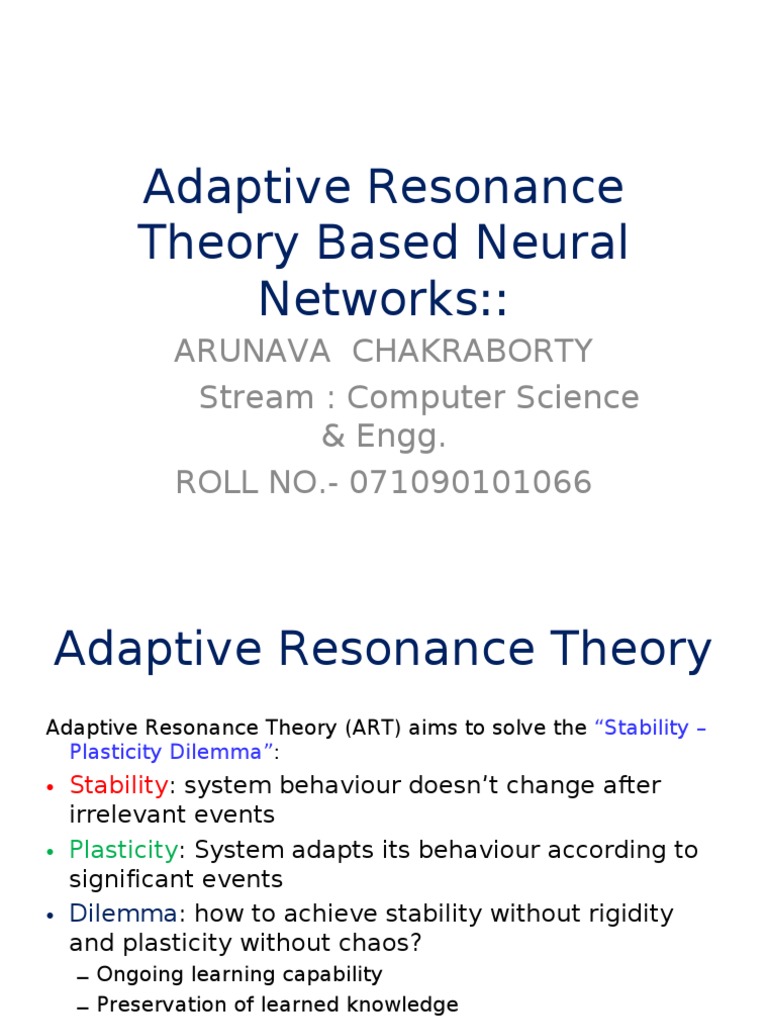 Adaptive Resonance Theory Based Neural Networks | PDF | Applied Mathematics | Learning