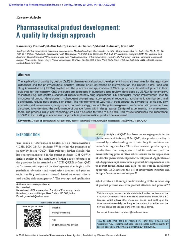 Pharmaceutical Product Development A Quality by de | PDF | Scientific ...