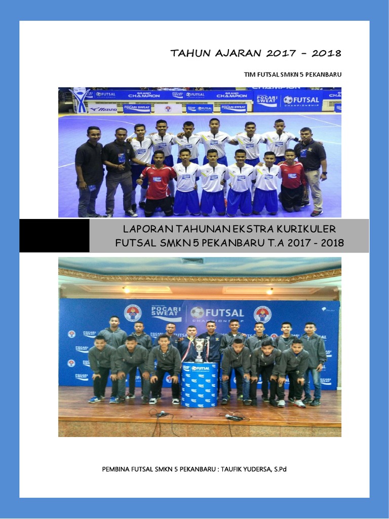Laporan Ekstrakurikuler Futsal 2017-2018 | PDF