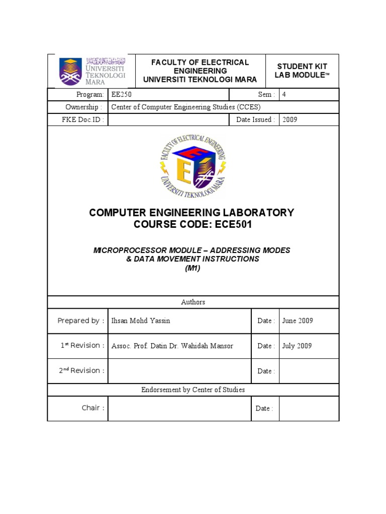 Computer Engineering Laboratory Course Code: Ece501 | PDF | Central Processing Unit | Computer ...