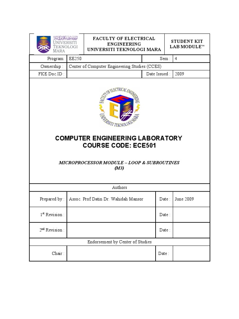 Computer Engineering Laboratory Course Code: Ece501 | PDF | Computer Program | Programming