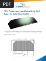 Azur 3G30A Solar Cell Specifications | PDF | Solar Cell | Gallium Arsenide