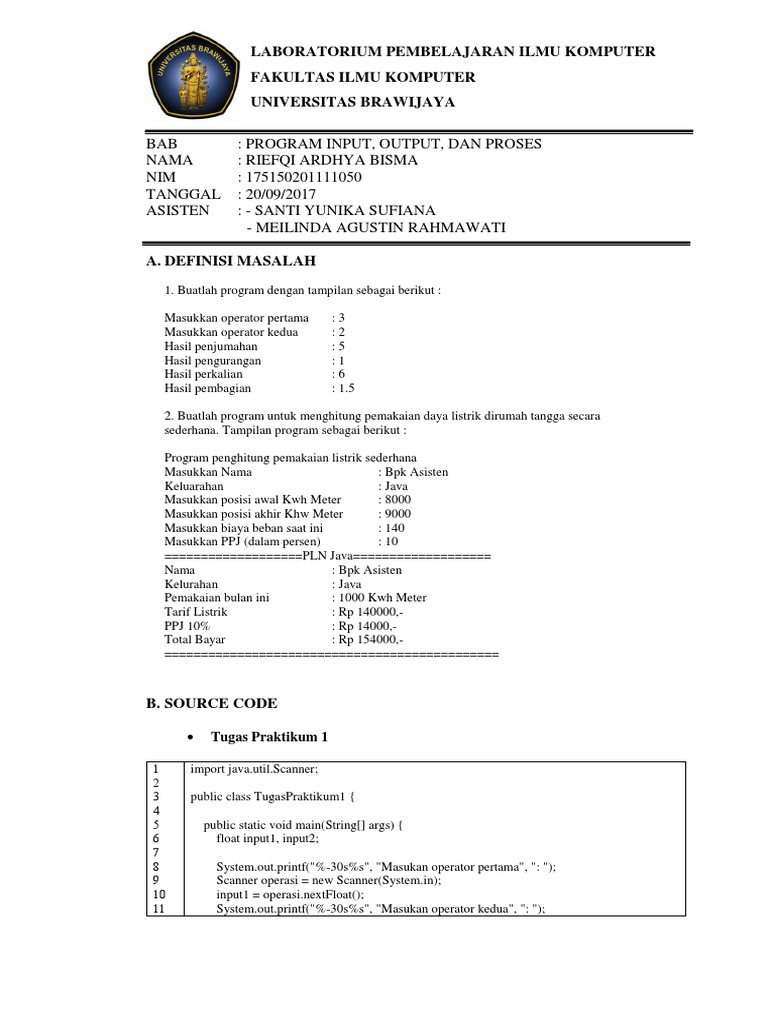 Program Input, Output, Dan Proses | PDF