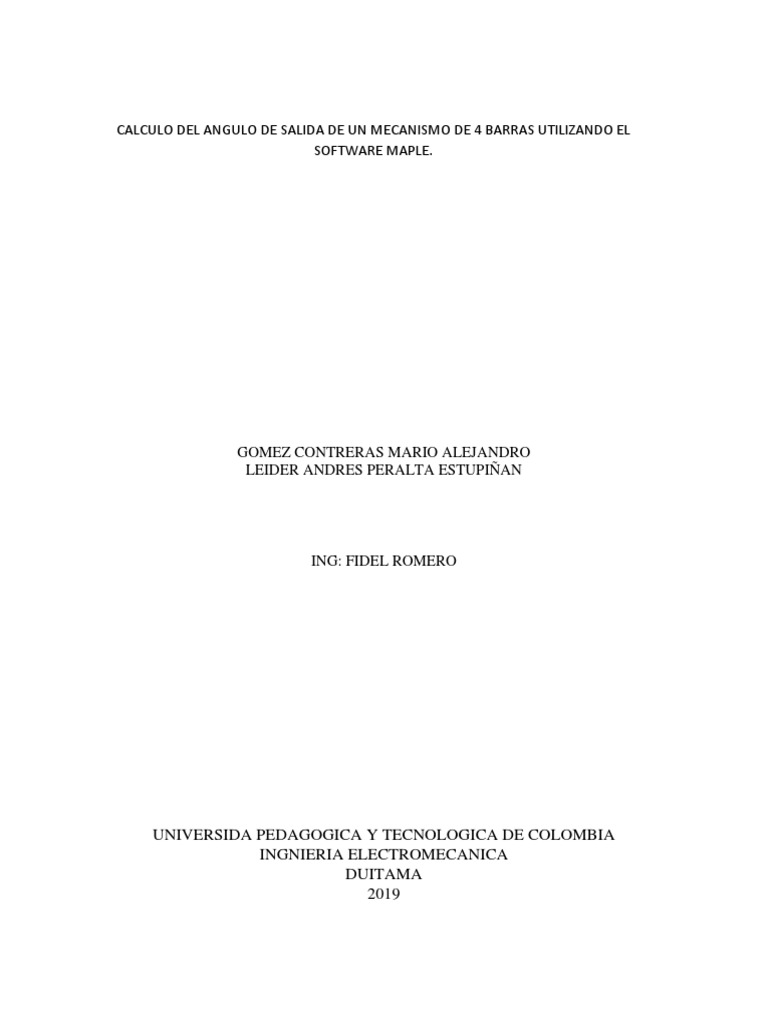 Angulo de Salida Mecanismos II | PDF | Enseñanza de matemática