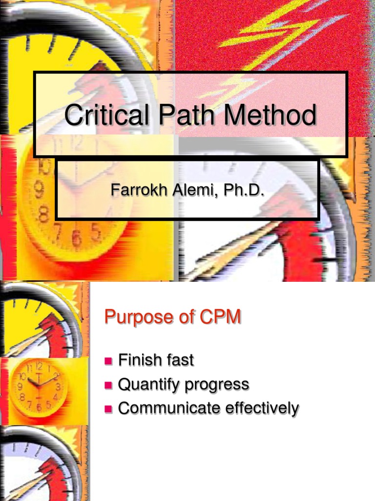 Critical Path Method: Farrokh Alemi, PH.D | PDF | Project Management | Areas Of Computer Science