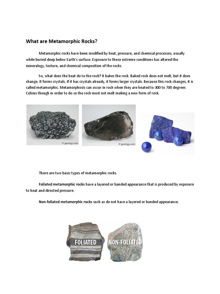 What Are Metamorphic Rocks?: Foliated Metamorphic Rocks Have A Layered ...