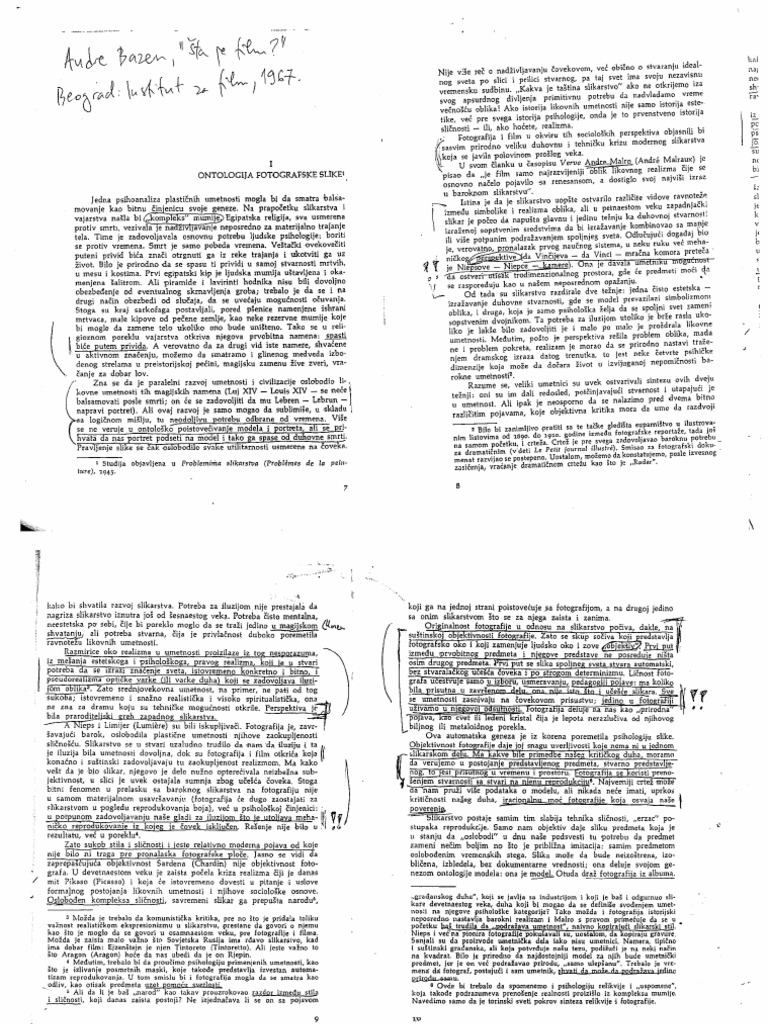 Bazen - Ontologija Fotografske Slike PDF | PDF