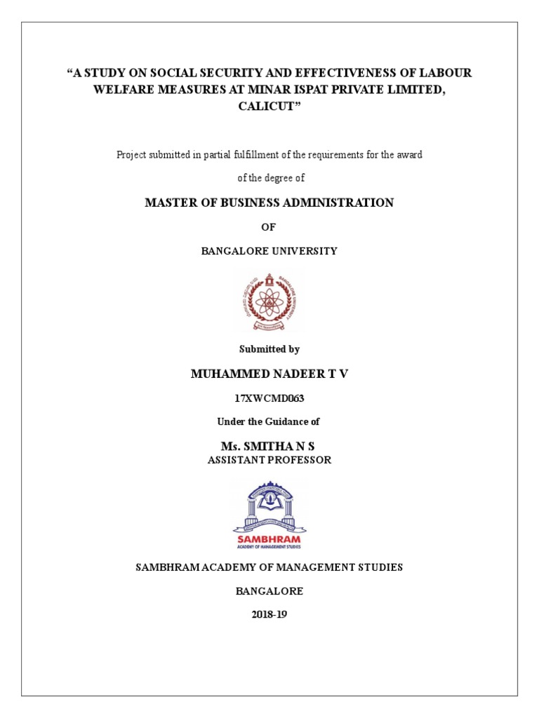Cover Page FNL PRJCT | PDF | Thesis | Academic Degree