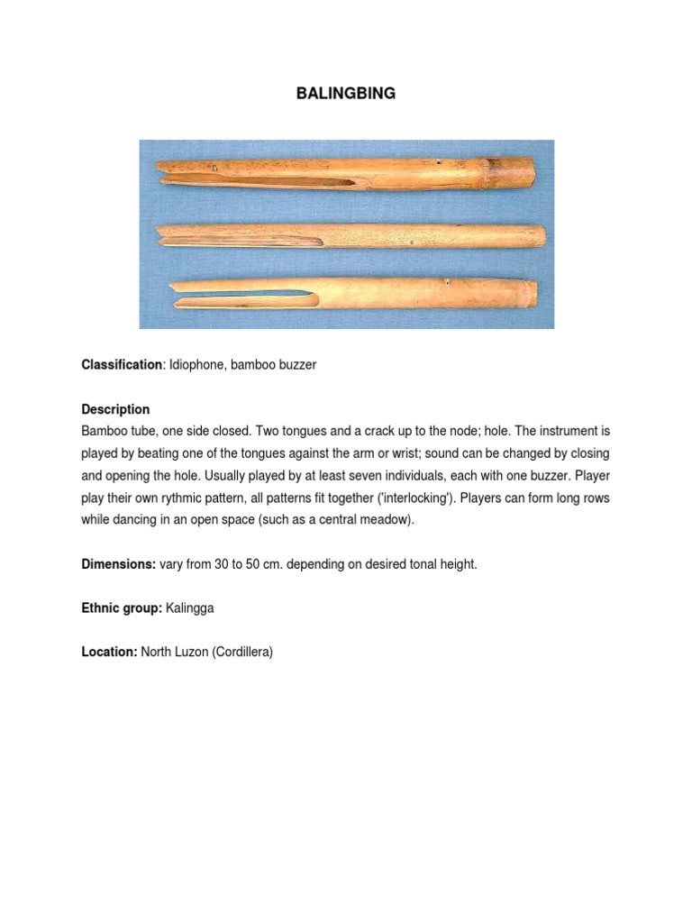 Philippine Musical Instruments Luzon | PDF | Musical Instruments ...