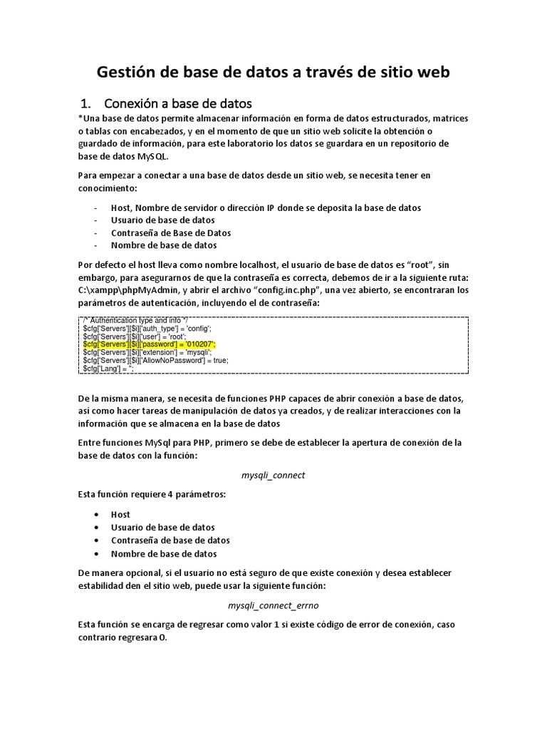 Programacion Web Con Base de Datos - Semana 2 | PDF | Servidor web ...