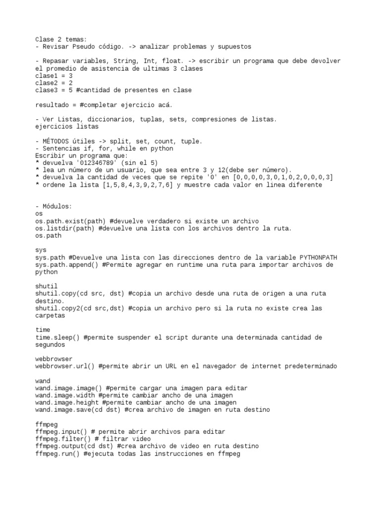 Ejercicios Python | PDF | Informática