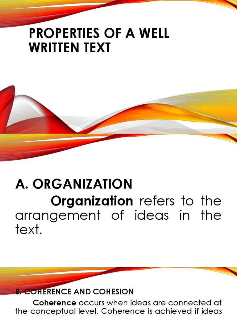 Lesson 5 Elements of A Well-Written Text | PDF | Pronoun | Word